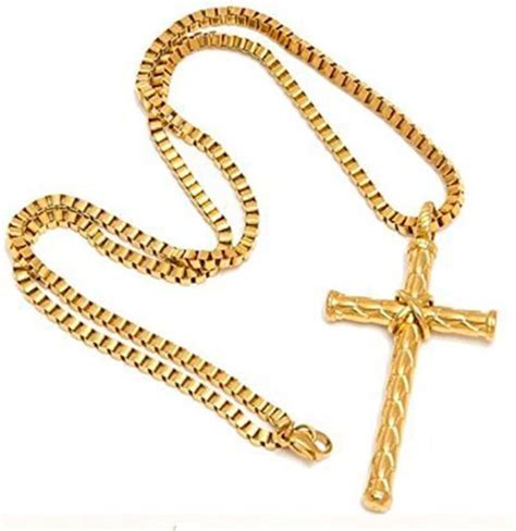 Kruisje Goud Kleurig Mannen Ketting Dames Ketting Heren Ketting
