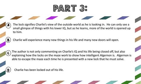 Part 3 Flowers For Algernon Metaphor Maze Escape Room