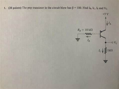 Solved 1 20 Points The Pnp Transistor In The Circuit Blow