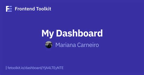 my dashboard frontend toolkit