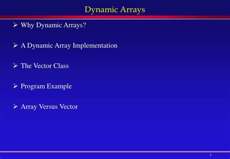PPT Dynamic Arrays PowerPoint Presentation Free Download ID 4425502