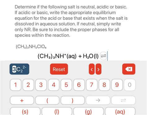Solved Determine If The Following Salt Is Neutral Acidic Or