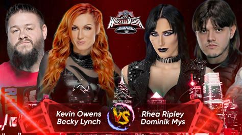 Wwe 2k24 Mixed Gender Tag Team Match Kevin Owens Becky Lynch Vs