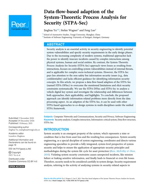 Pdf Data Flow Based Adaption Of The System Theoretic Process Analysis
