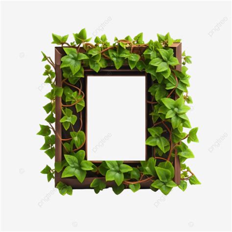 Rectangular Photo Frame With Leaves Photo With Vine Wooden Photo With