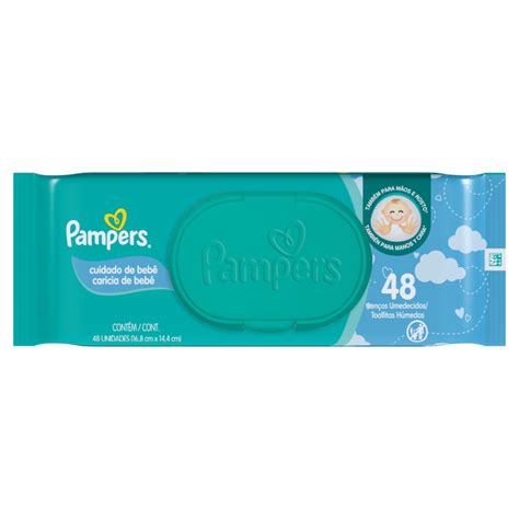Lenço Umedecido Cuidado De Bebê Pampers Pacote 48 Unidades Supernosso