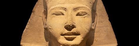 Egyptian Archaeology Ancient Sphinx In Sandstone Representing The