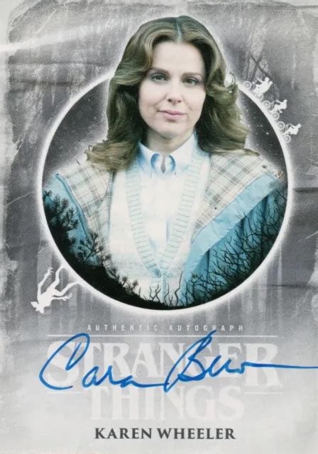 Stranger Things Upside Down Cara Buono Karen Wheeler Autograph Card