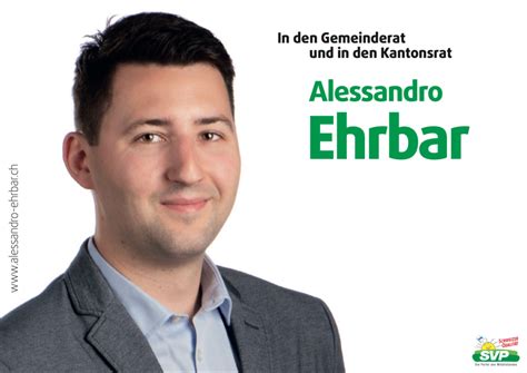 Wahlkampf 2018 Alessandro Ehrbar Kantonsratskandidat 2022