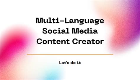 Multilingual Social Media Content Generator WNR AI