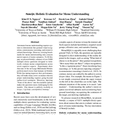 Memeqa Holistic Evaluation For Meme Understanding Acl Anthology