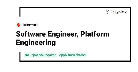 Software Engineer Platform Engineering Mercari Tokyodev