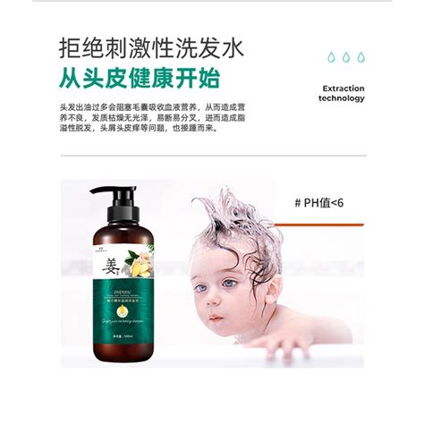 Zhenxiu Natural Ginger Juice Hair Regrowth Shampoo 500ml Anti Hair