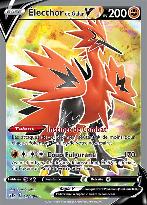 SS06 173 198 Électhor de Galar V PoKéMoN