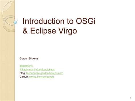 Intro To Osgi And Eclipse Virgo Ppt