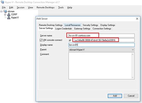 Accessing Hyper V Virtual Machine Console Using RDCMan TheITBros