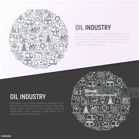 원 선 아이콘에서에서 석유 산업 개념 가스 석유 디젤 트럭 유조선 배 정유 배럴 현대 벡터 일러스트 레이 션 웹 페이지 서식 파일 0명에 대한 스톡 벡터 아트 및 기타