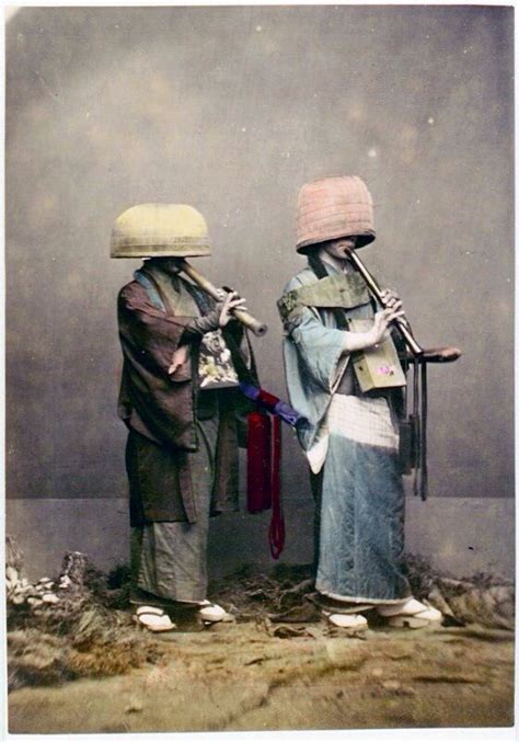 Komuso Basket” Monks A Komusō 虚無僧 Was A Japanese Monk During The