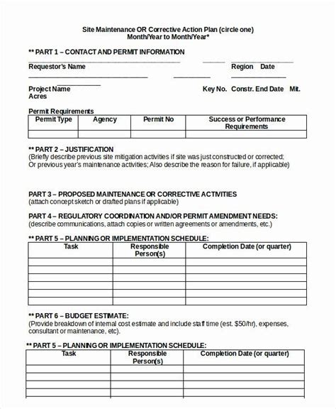 Corrective Action Plan Template Coba Ekspor