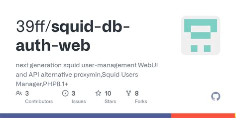 GitHub 39ff Squid Db Auth Web Next Generation Squid User Management WebUI And API Alternative