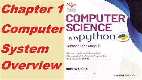 Class 11 Computer Science With Python Sumita Arora Computer System