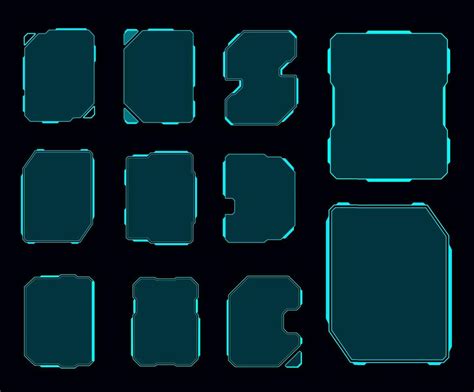 HUD Futuristic Display Screen Frames Info Boxes 23837659 Vector Art At Vecteezy