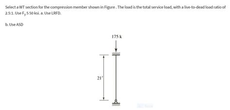 answered select a wt section for the compression… bartleby
