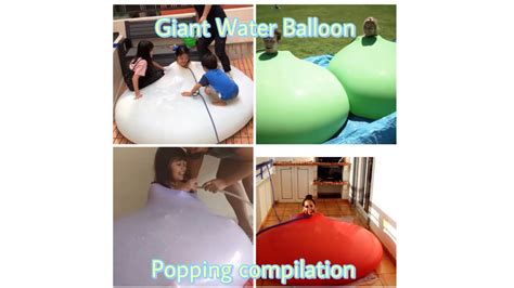 Girl Inside Giant Water Balloon Popping Compilation Youtube