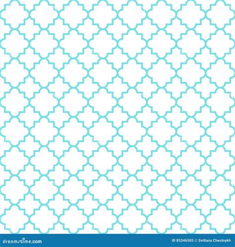 Traditional Quatrefoil Lattice Pattern Outline Stock Vector