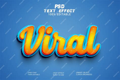 premium psd viral text style effect psd file