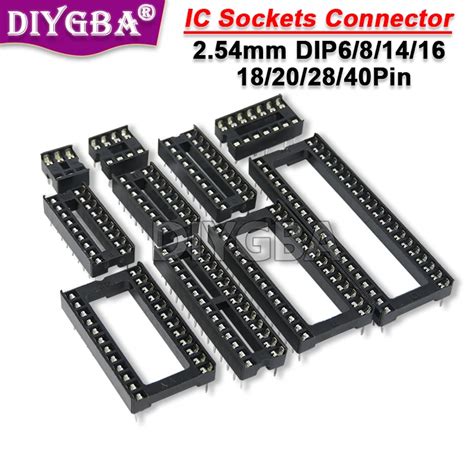 10PCS-IC-Sockets-DIP6-DIP8-DIP14-DIP16-DIP18-DIP20-DIP28-DIP40-IGMOPNRQ ...