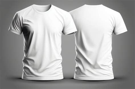 Premium Photo White Tshirt Mockup Ai Generation
