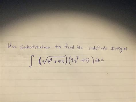 Solved Use Substitution To Find The Indefinite Integral