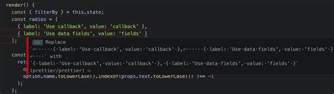 Replace With Return Symbol ⏎······code⏎ · Issue 71 · Prettier