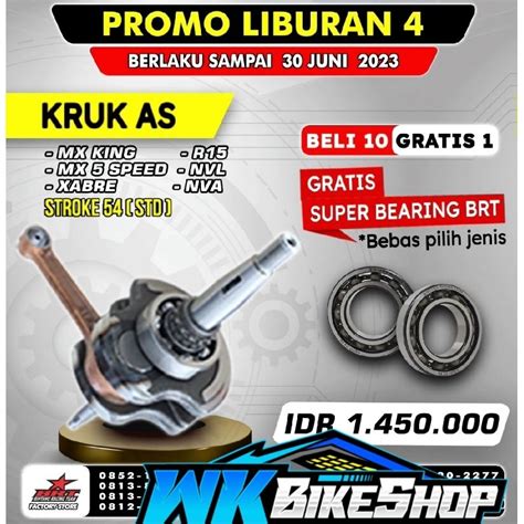 Jual PROMO KRUK AS BRT GRATIS BEARING JUPITER Z MX KING NJMX