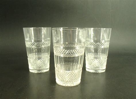 Proantic 3 Baccarat American Shape Cut Crystal Glasses