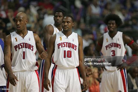 Nba Finals Detroit Pistons Chauncey Billups And Lindsey Hunter On