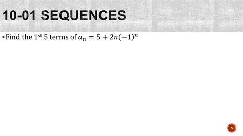 Precalculus 10 Sequences And Series Pptx
