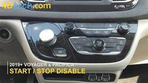 Chrysler Voyager Pacifica DISABLE Auto Start Stop Feature Turn ON And