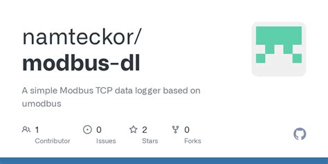 Github Namteckor Modbus Dl A Simple Modbus Tcp Data Logger Based On Umodbus