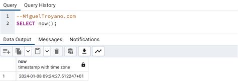 Función Now En Postgresql
