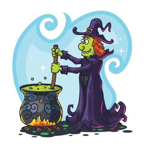 Carácter fantasmagórica de la bruja con la poción mágica Descargar