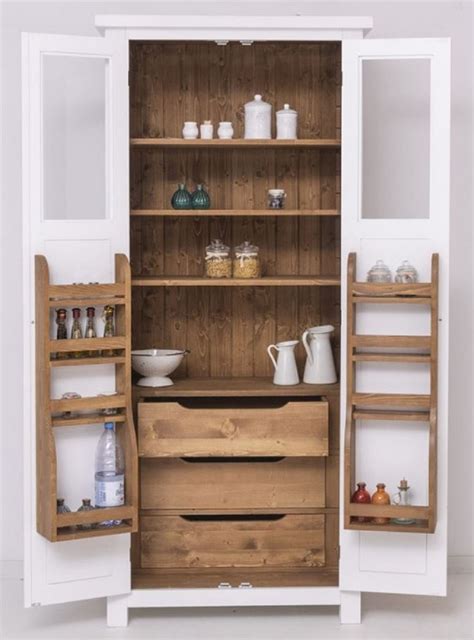 Casa Padrino Landhausstil Esszimmerschrank Weiß Naturfarben 96 X 65 X