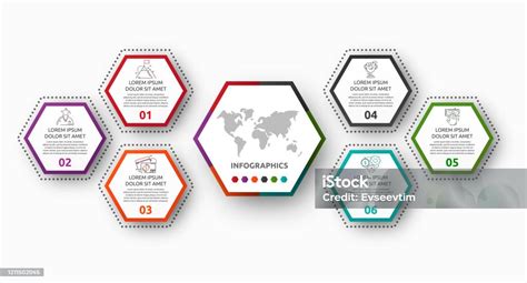 메인 오각형과 5 개의 작은 오각형 벡터 인포 그래픽 다섯 다이어그램 그래프 순서도 타임 라인 마케팅 프리젠 테이션에 사용 개념에 대한 스톡 벡터 아트 및 기타 이미지