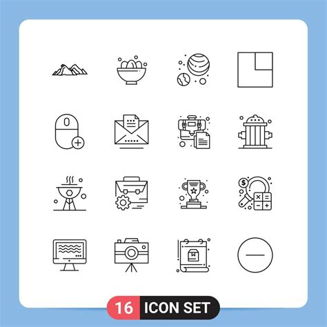 16 Creative Icons Modern Signs And Symbols Of Computers View Egg Layout Planets Editable Vector
