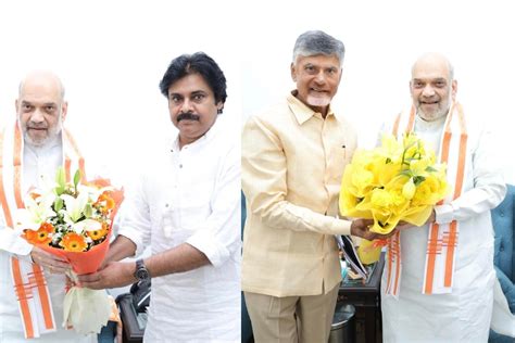 Tdp Jana Sena Bjp Reach Seat Sharing Agreement For Andhra Elections