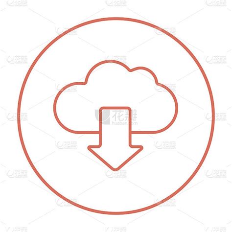 带箭头的云线图标