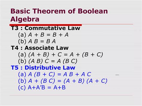 13 boolean algebra ppt programming languages computing