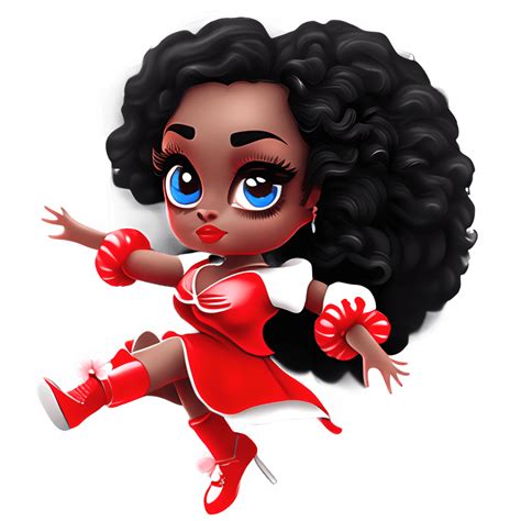 African American Betty Boop Graphic · Creative Fabrica