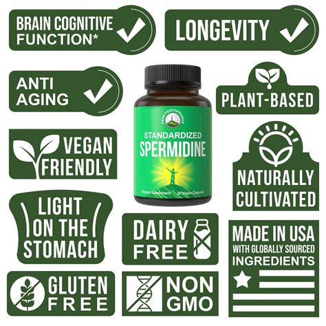 Spermidine Supplement Ultra High Strength Standardized To 99